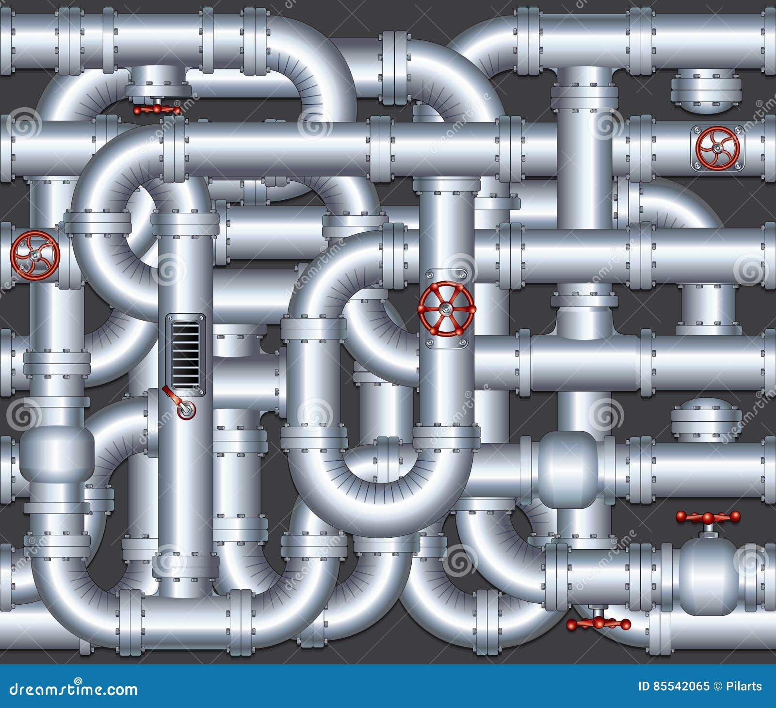 Pipeline Construction Background. Vector Stock Vector - Illustration of ...