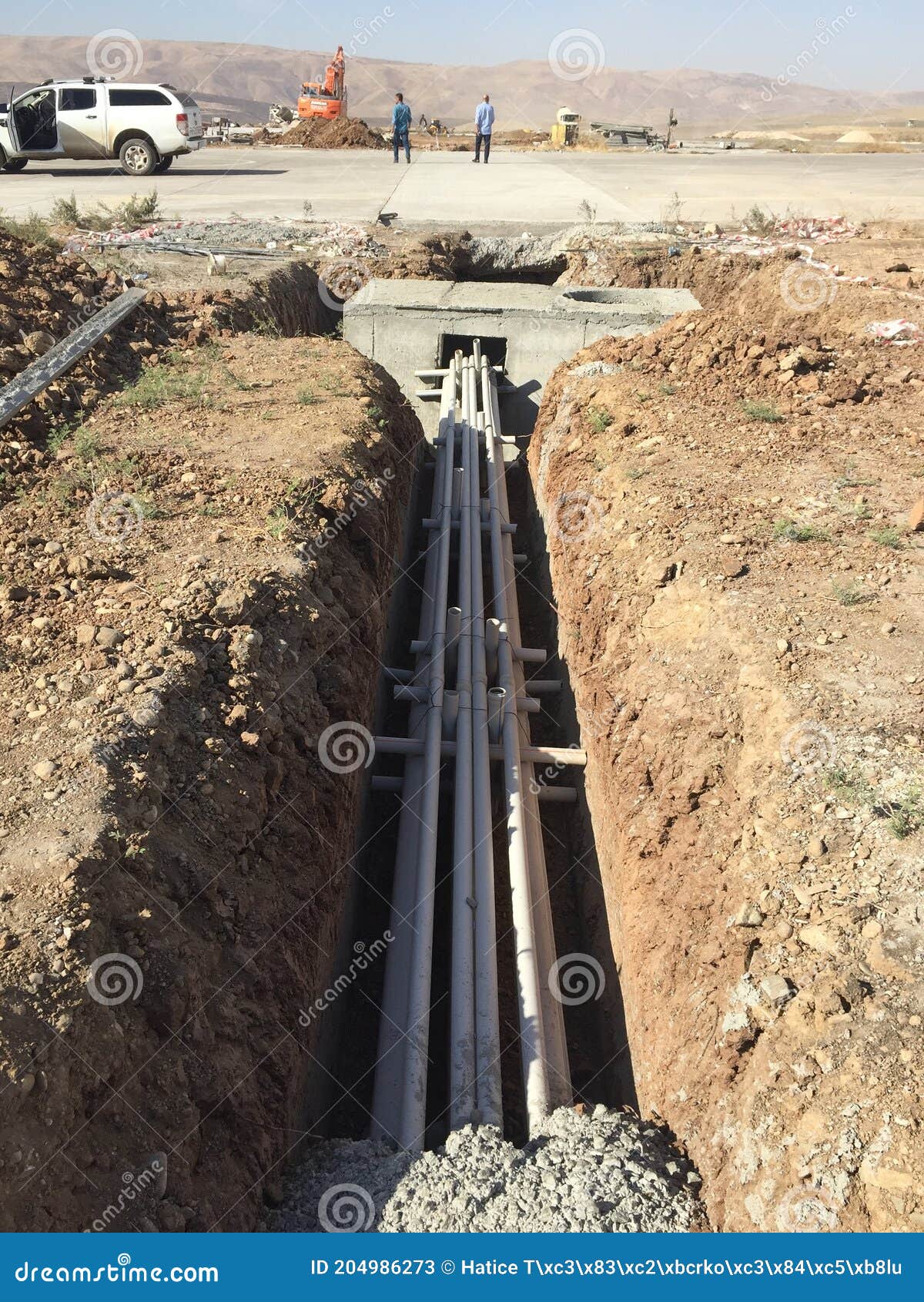 Pipeline Construction in an Empty Great Plain Editorial Stock Photo ...