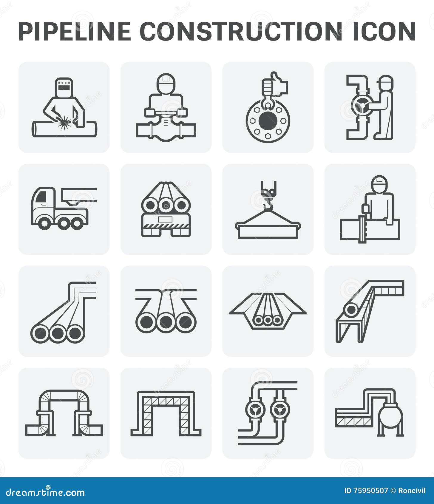 Pipeline Construction Background. Vector | CartoonDealer.com #85542065