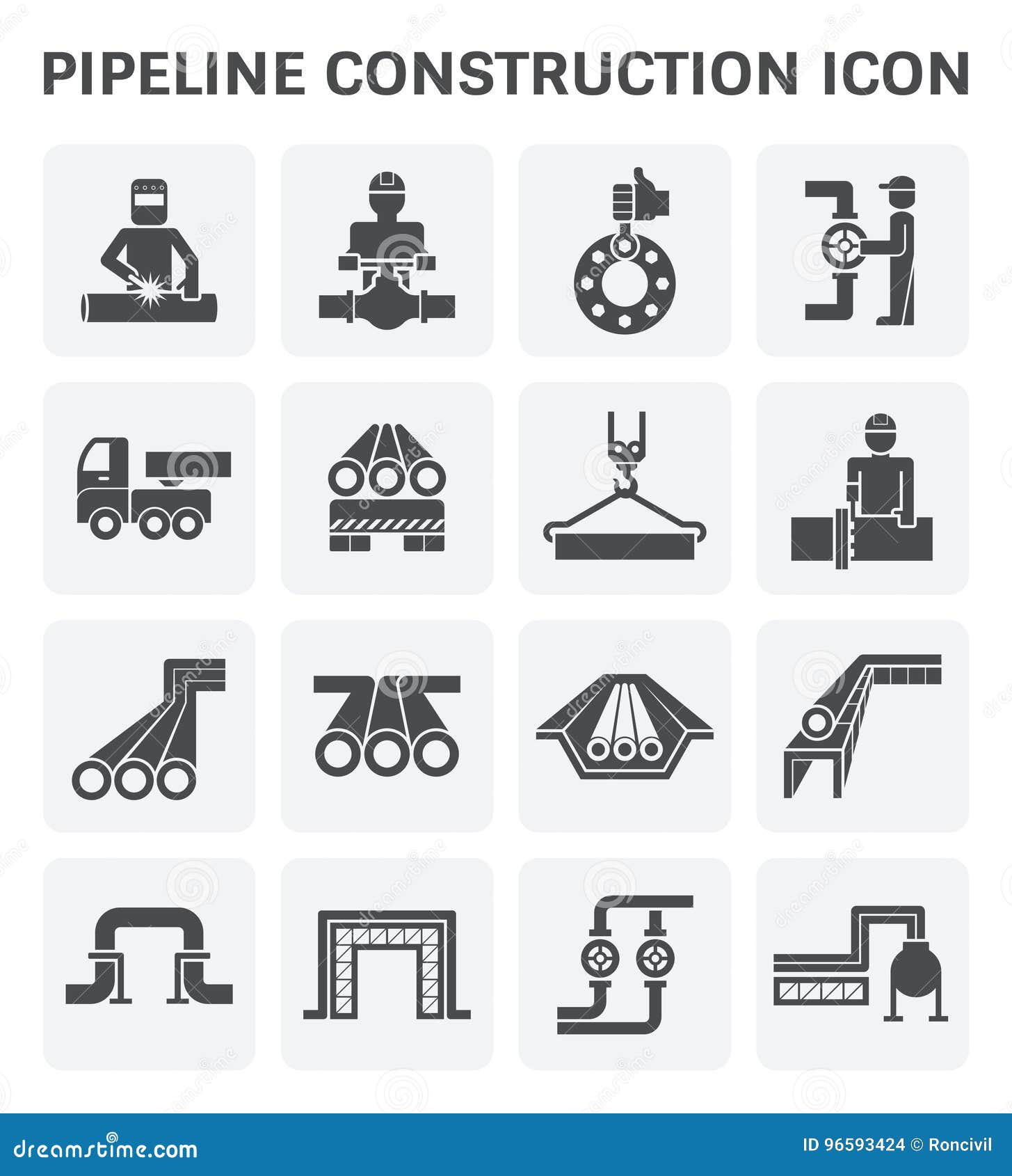 Pipeline Construction Background. Vector | CartoonDealer.com #85542065