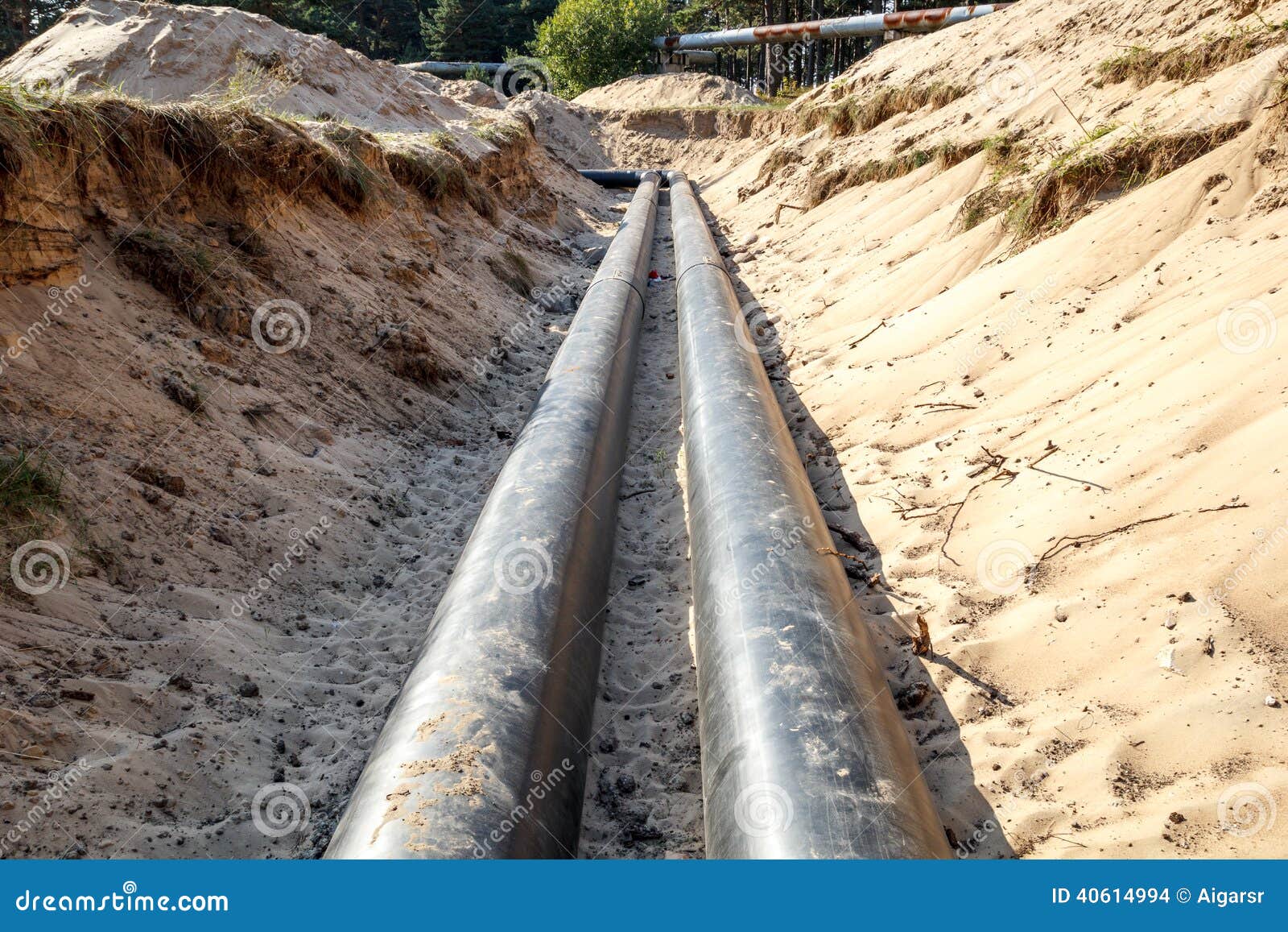 Pipeline construction stock photo. Image of material - 40614994