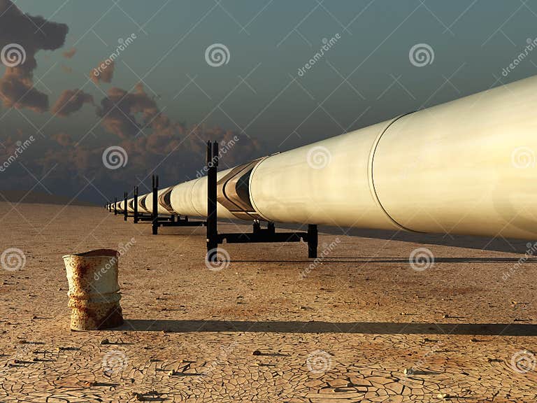 Pipeline in desert stock illustration. Illustration of industrial - 9613335