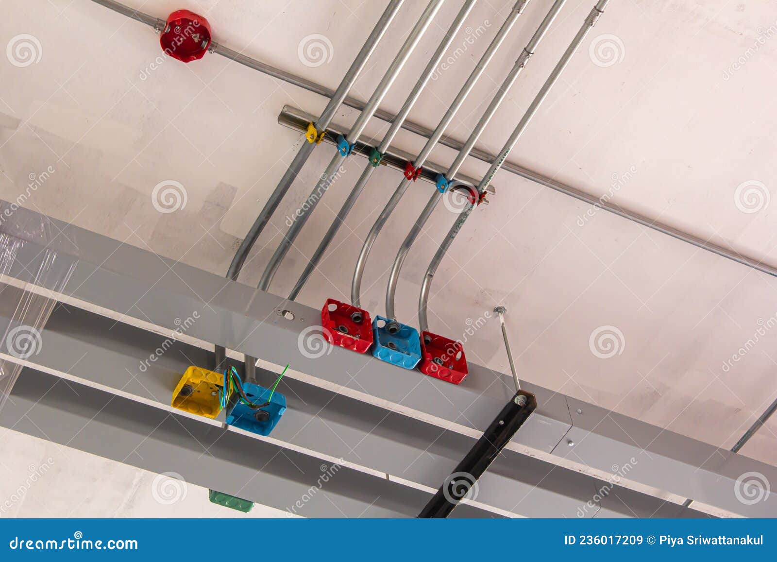 Pipeline for Electrical Wire Stock Image - Image of grey, concrete ...