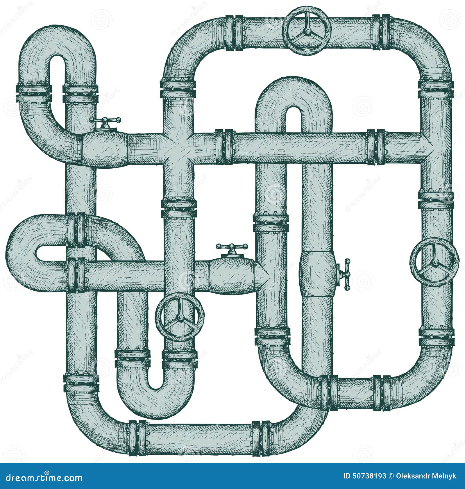 Pipeline elements stock vector. Illustration of doodle - 50738193