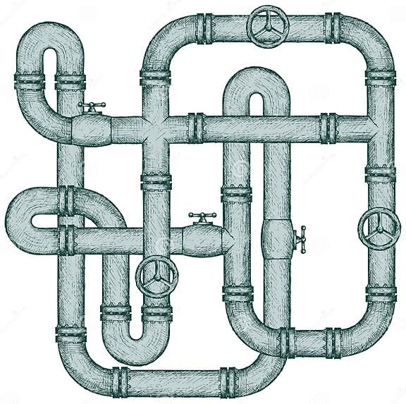 Pipeline elements stock vector. Illustration of doodle - 50738193
