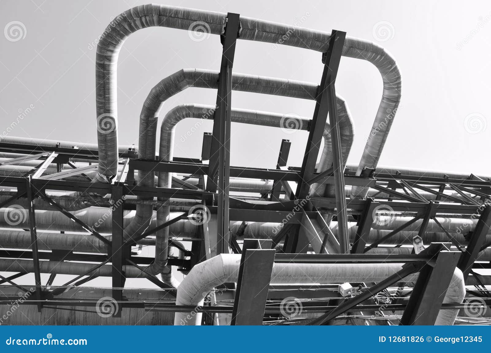 Pipeline in factory stock photo. Image of energy, supply - 12681826