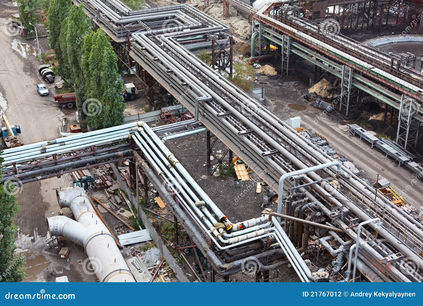 Pipeline on the factory stock photo. Image of main, compensator - 21767012