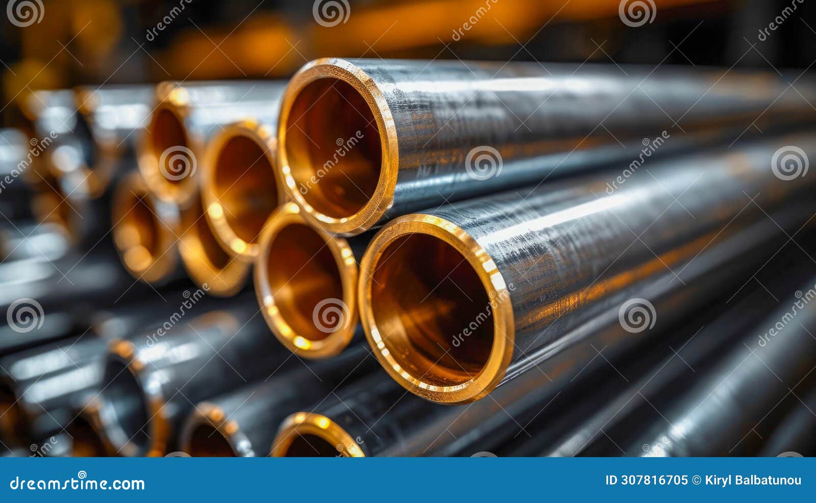 Pipeline in a Factory. Steel Pipelines in a Factory Stock Illustration ...