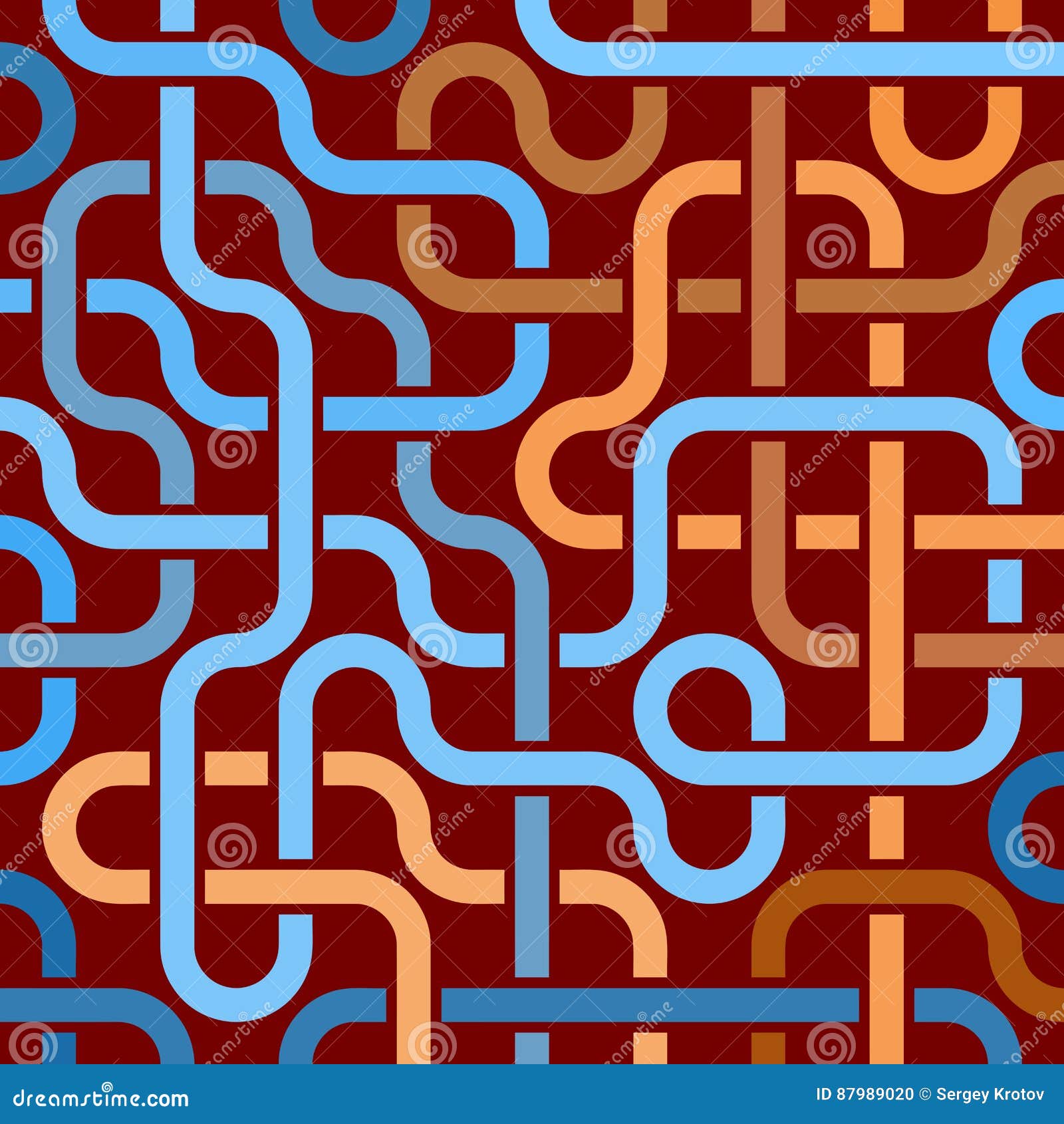 Pipeline Grid. Abstract Geometric Design of Tubes. Industrial ...