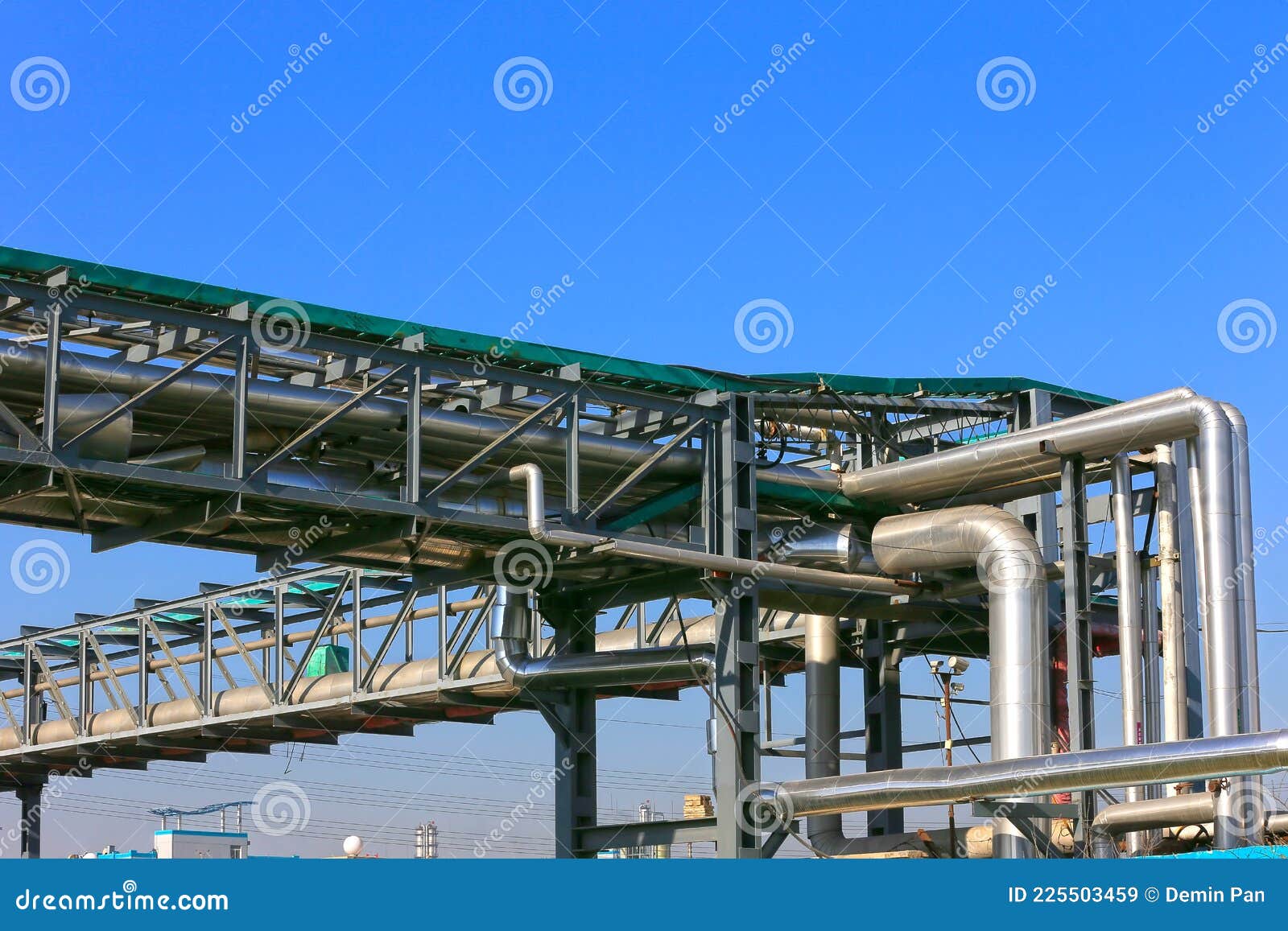 The Pipeline on the Industrial Equipment Stock Image - Image of valve ...