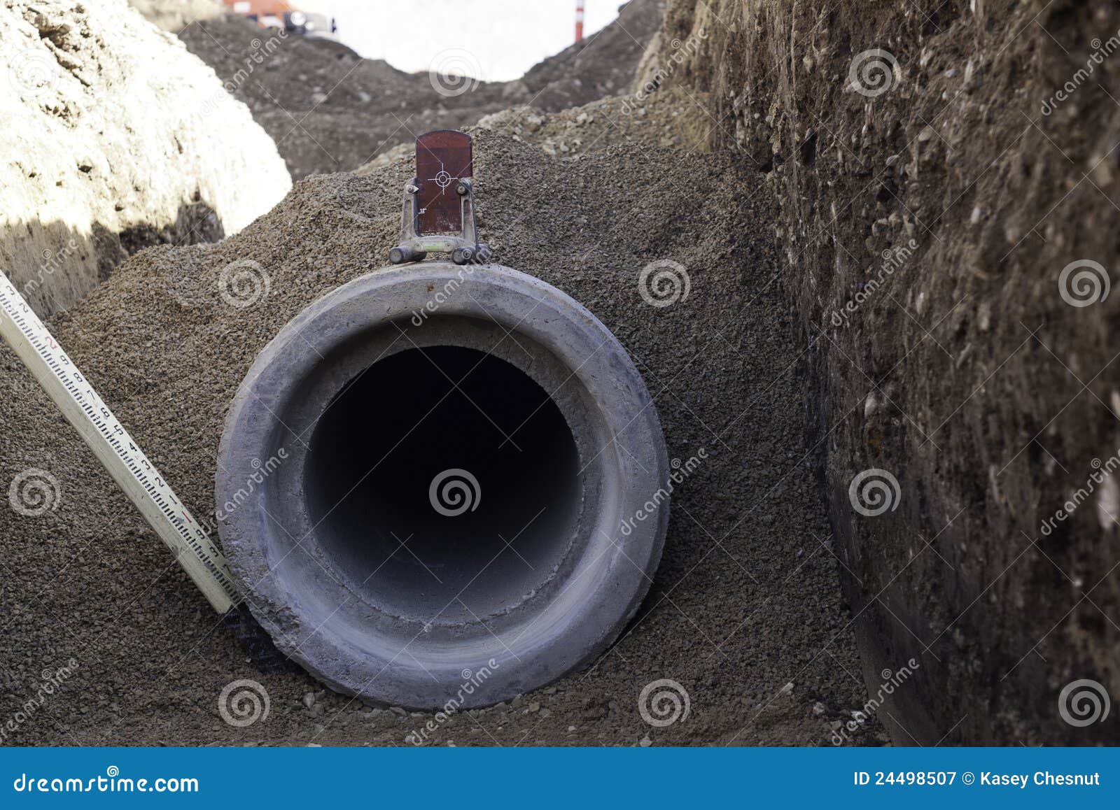 Pipeline Installation Construction Stock Image - Image of civil, site ...