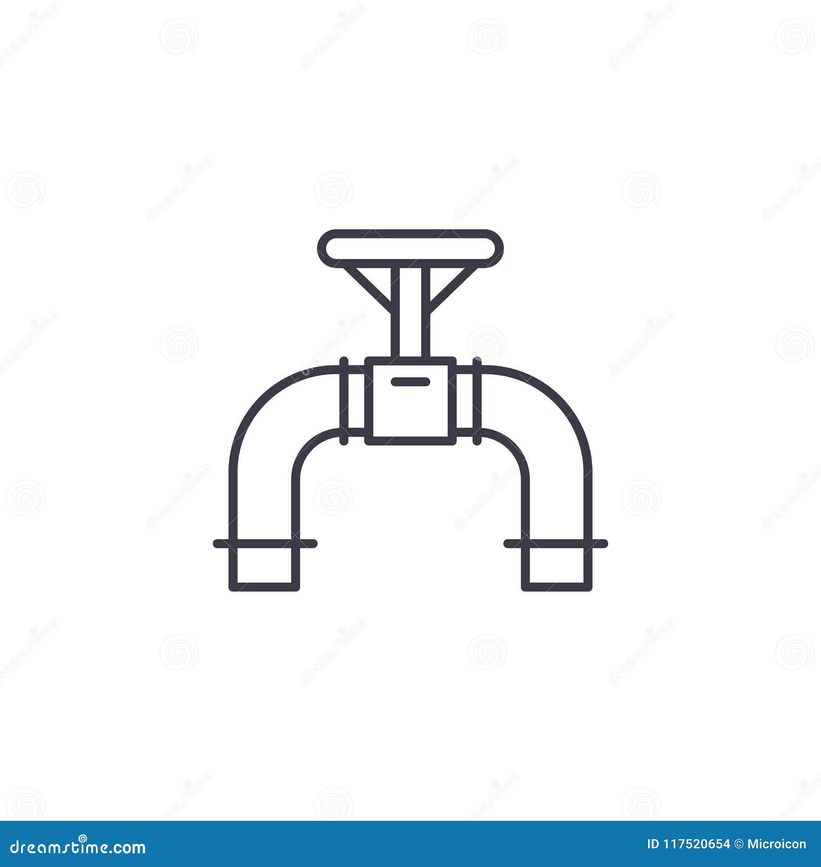 Pipeline Linear Icon Concept. Pipeline Line Vector Sign, Symbol ...
