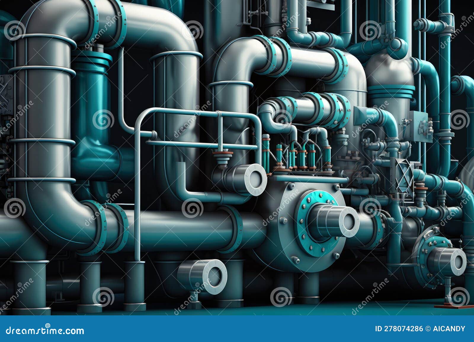 Pipeline Network with Valves and Pumps in a Sprawling Industrial ...