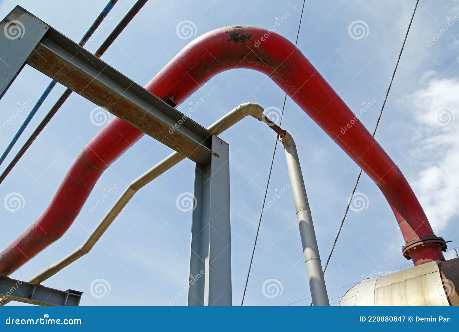 Pipeline of oil fields stock image. Image of industrial - 220880847