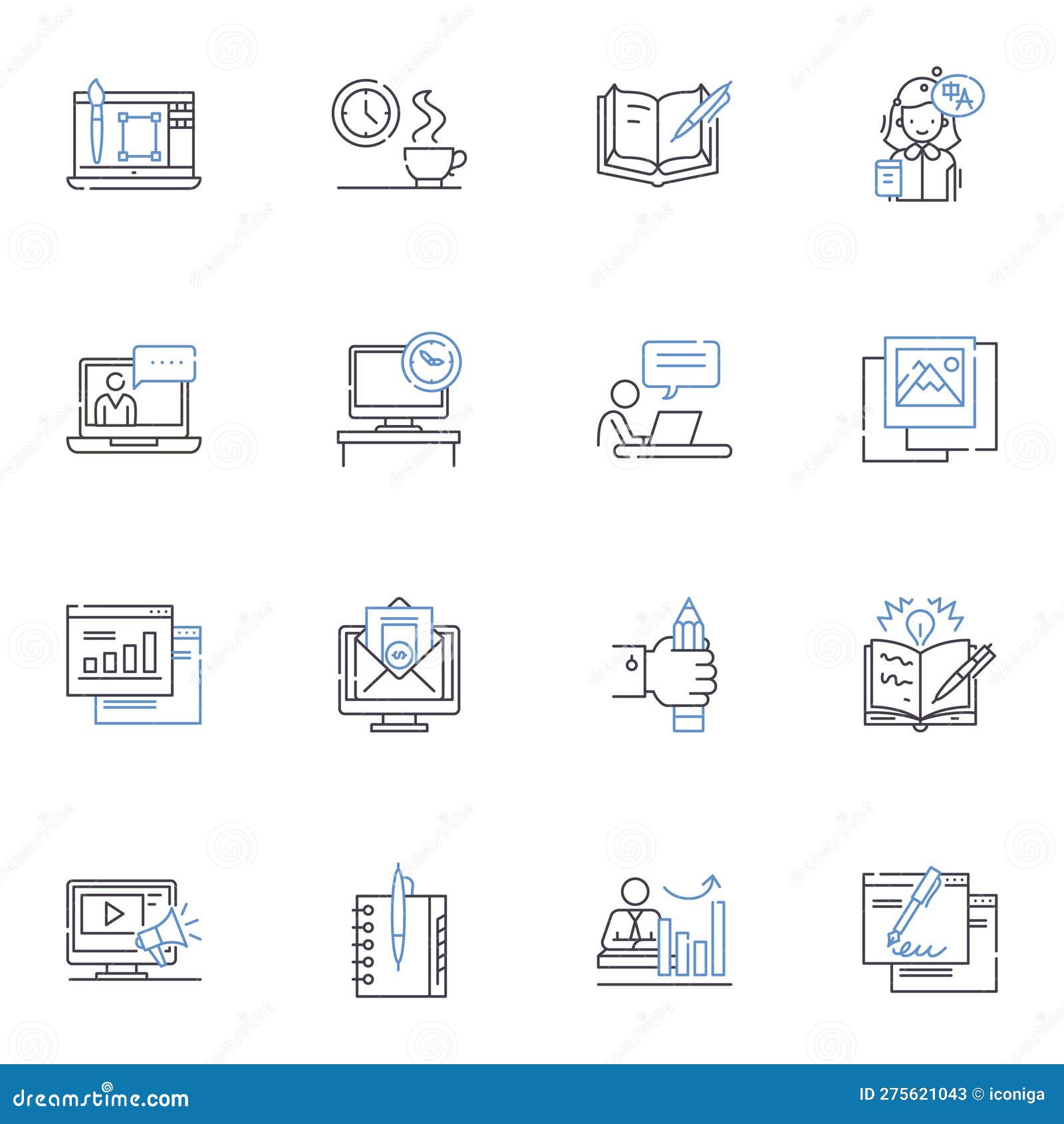 Pipeline Process Line Icons Collection. Planning, Scheduling, Design ...