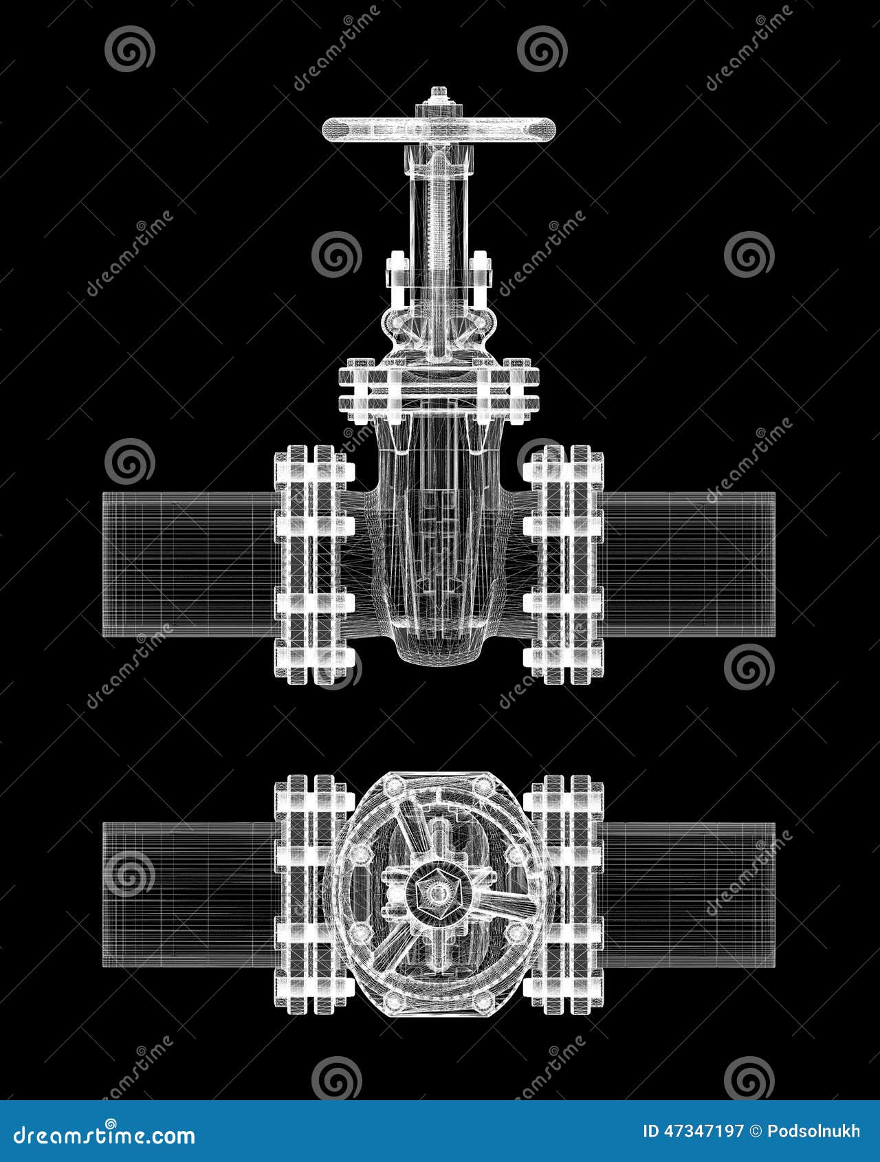 The Pipeline With Stopcock Gas Oil Plumbing Background Drain ...