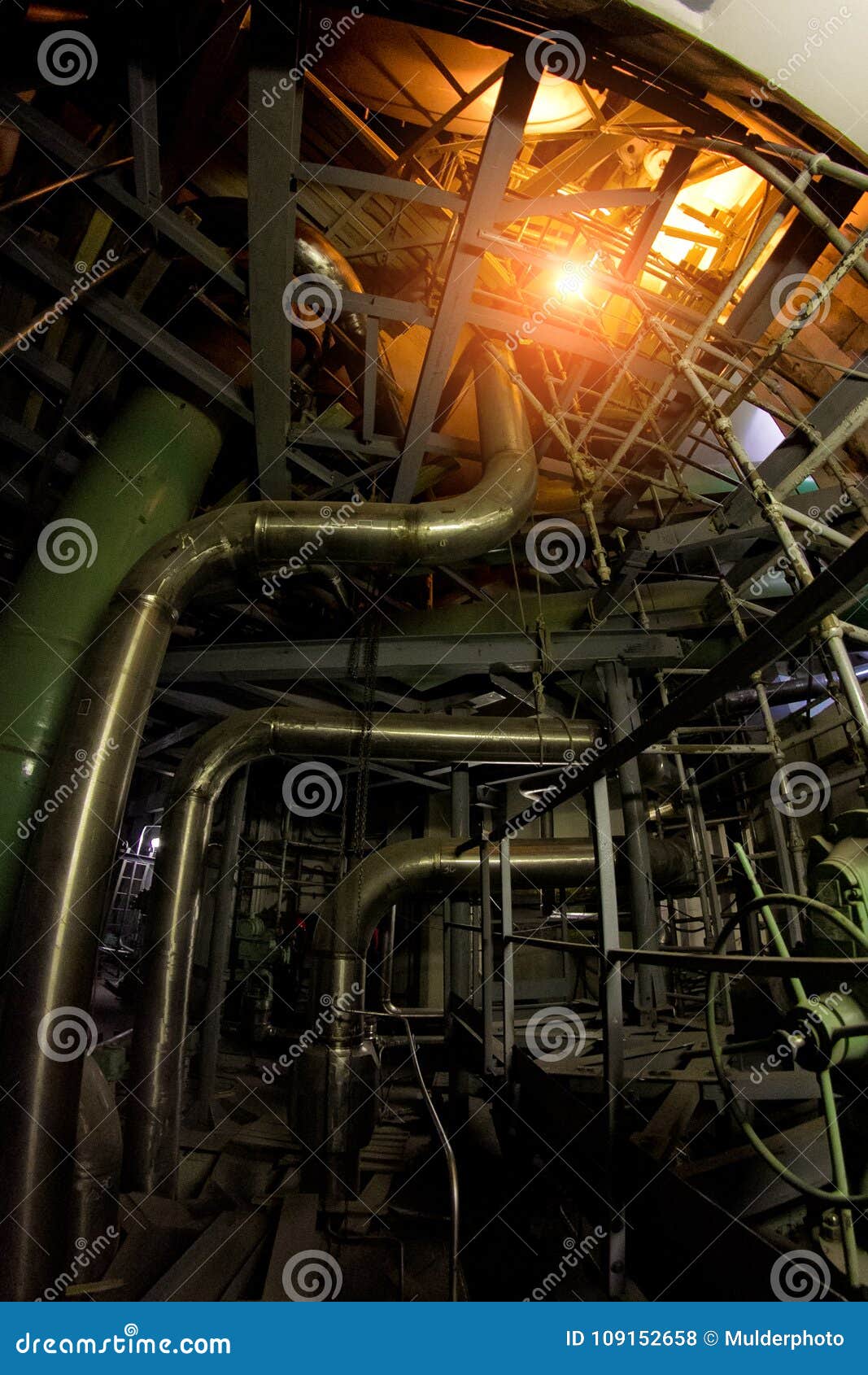 Pipeline System Inside Power Plant Stock Photo - Image of equipment ...