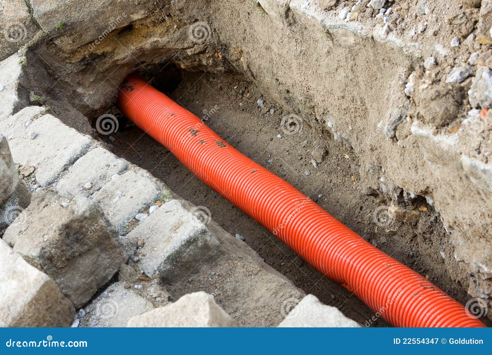 Pipeline Underground Project in Progress Stock Image - Image of ...
