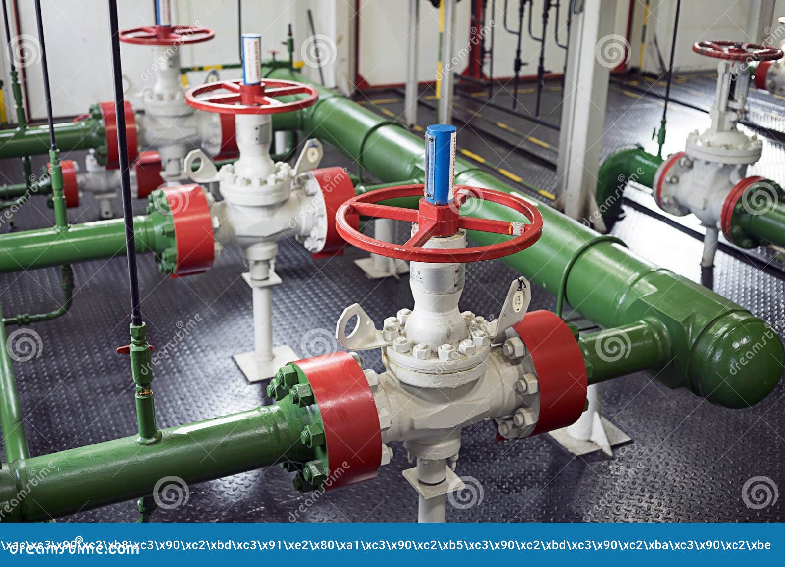 Pipeline Valves in Pump Station Stock Image - Image of pipe, fittings ...