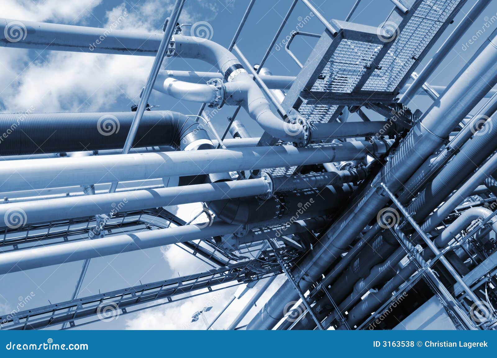Pipelines and refinery stock photo. Image of substance - 3163538