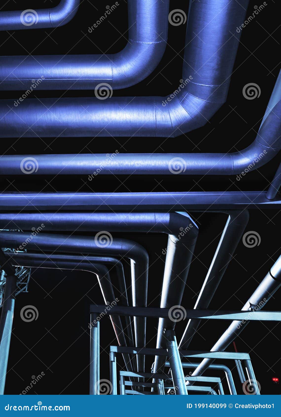 Pipelines in Several Rows and Different Configurations at the Refinery ...