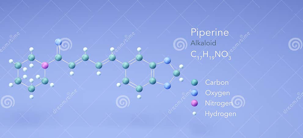 Piperine, Molecular Structures, Alkaloid, 3d Model, Structural Chemical ...