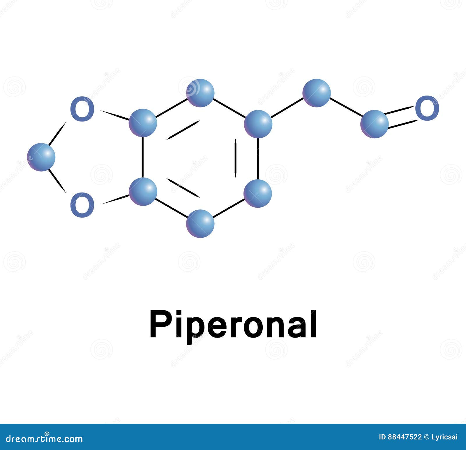 Piperonal, Also Known As Heliotropin Stock Vector - Illustration of ...