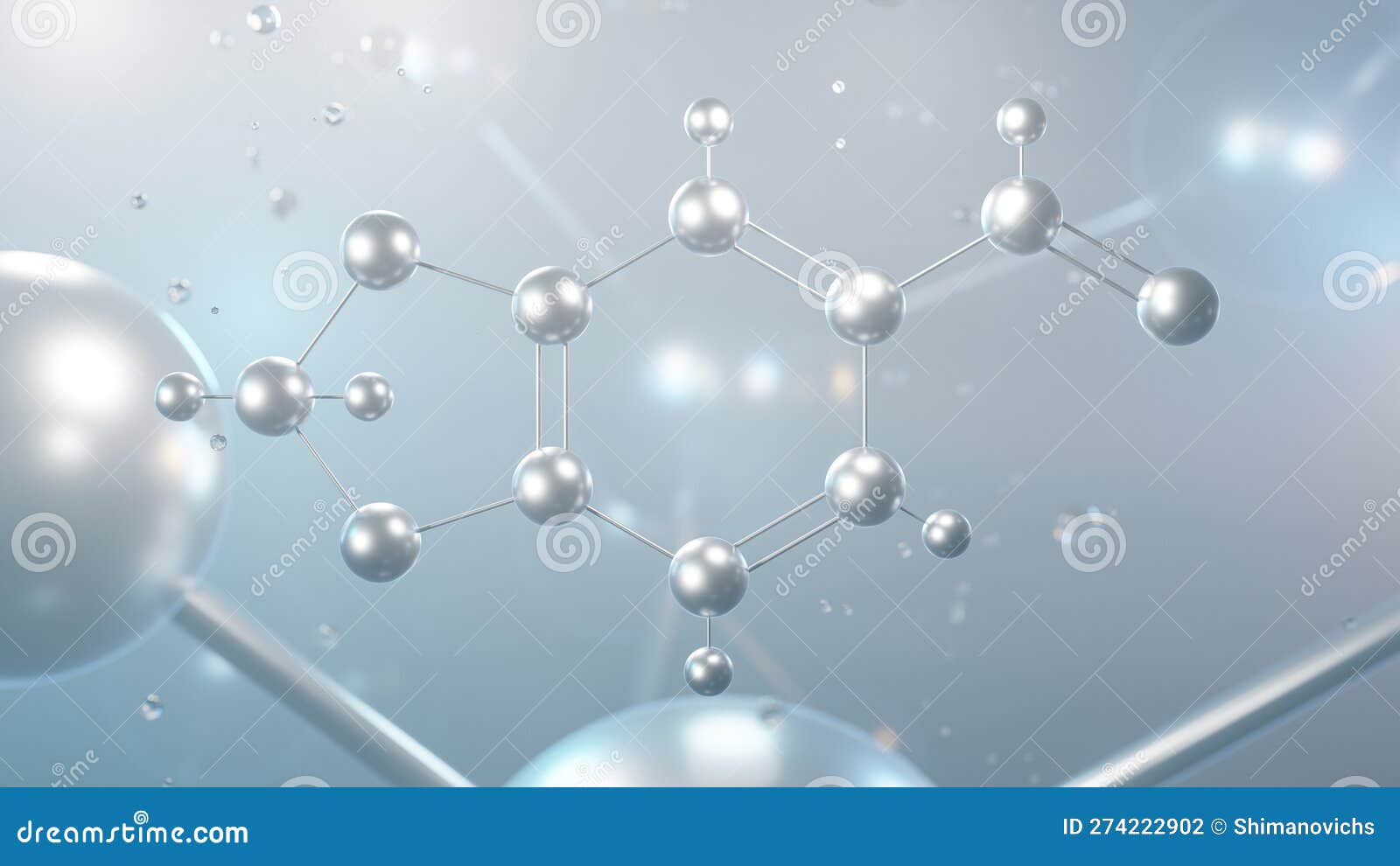Piperonal Molecular Structure, 3d Model Molecule, Heliotropin ...