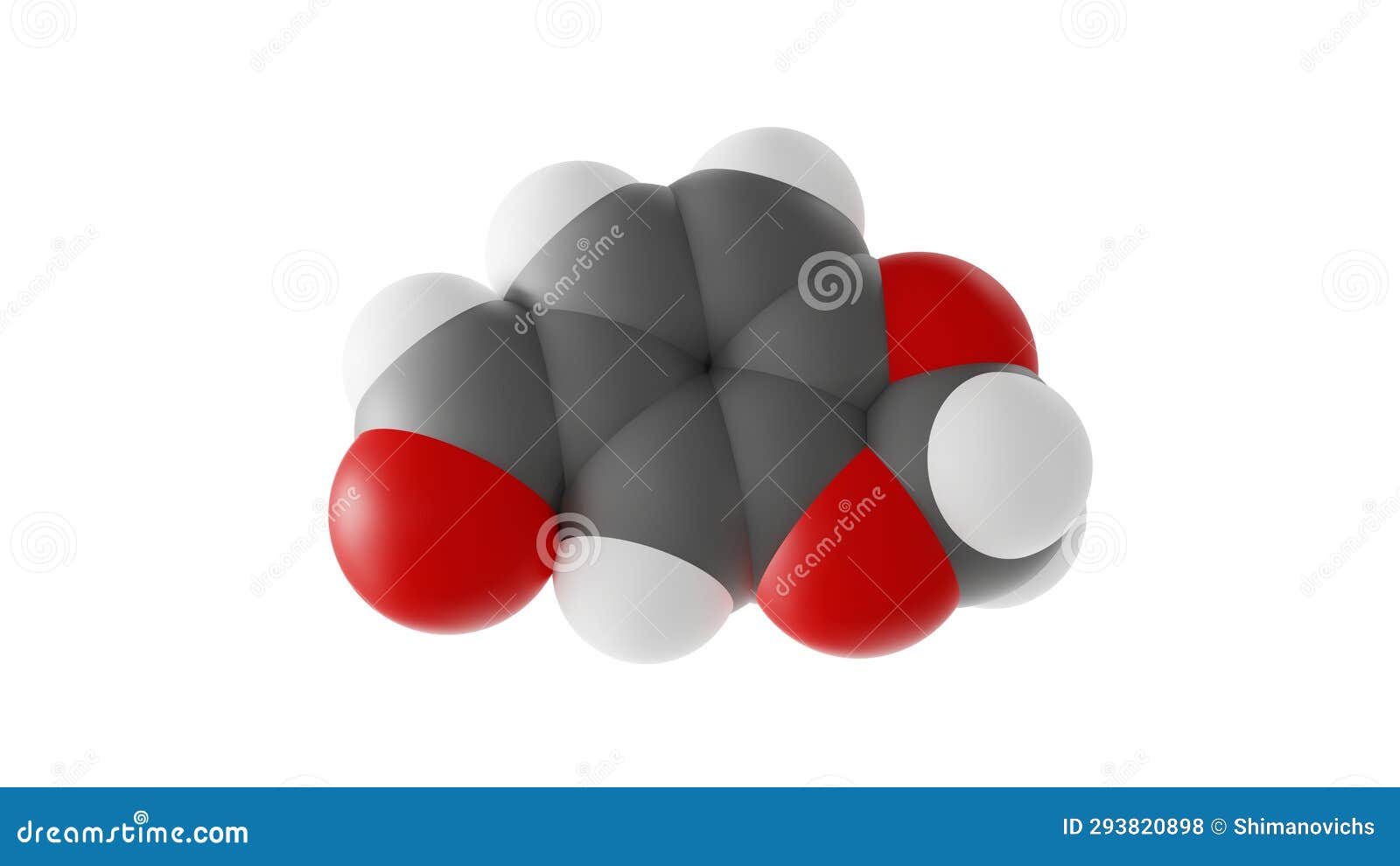 Piperonal Molecule, Heliotropin, Molecular Structure, Isolated 3d Model ...