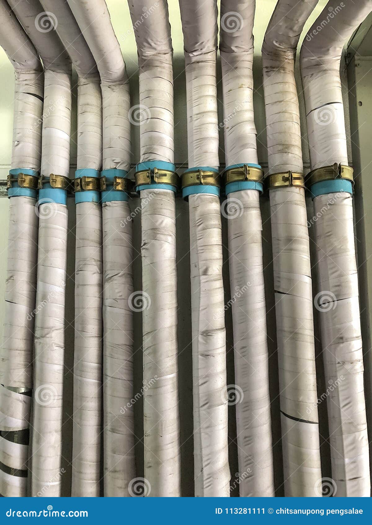 Pipes an Air Condition Line Duct System Stock Image - Image of ...