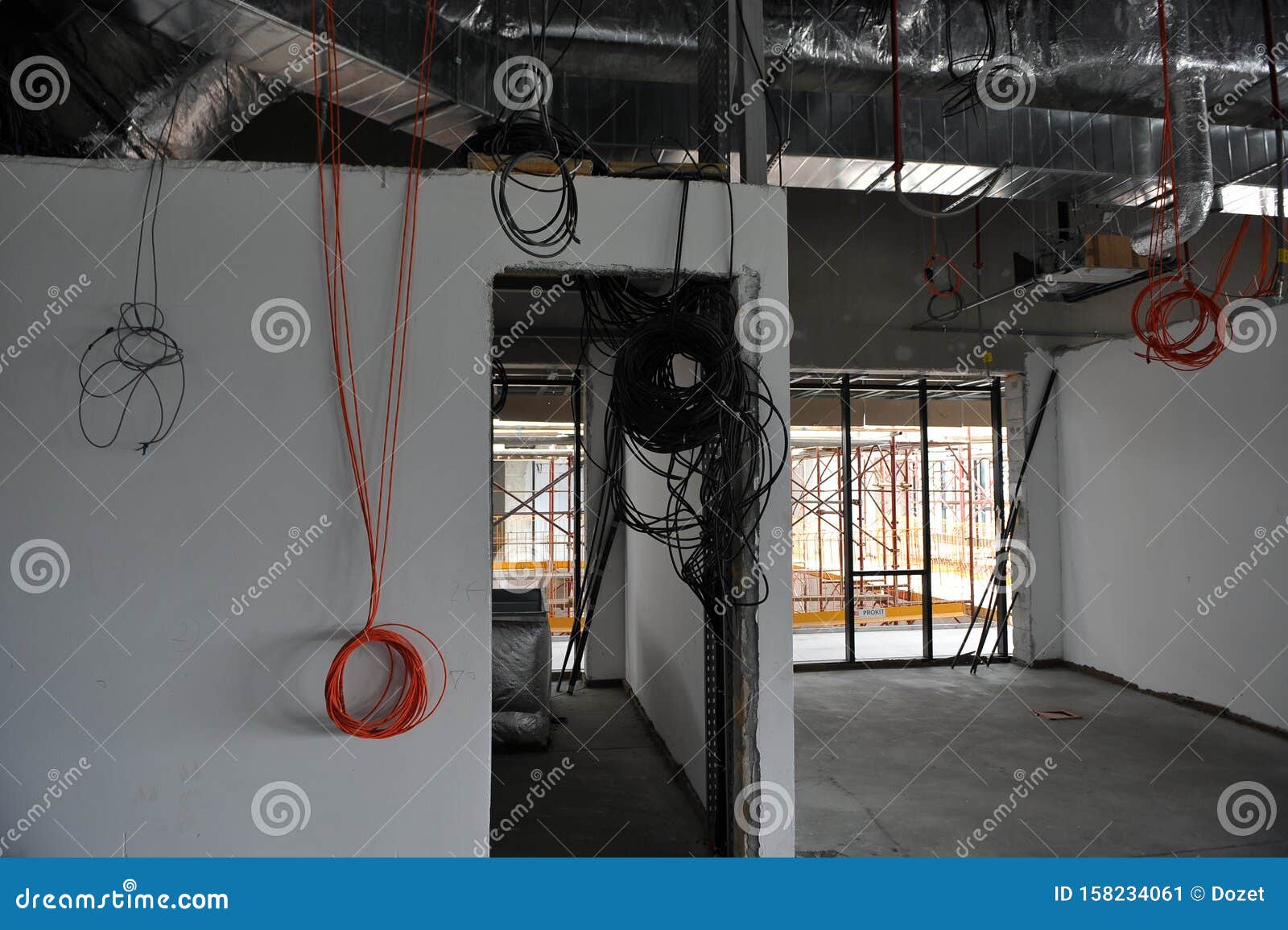 Construction and Installation Background Stock Image - Image of room ...
