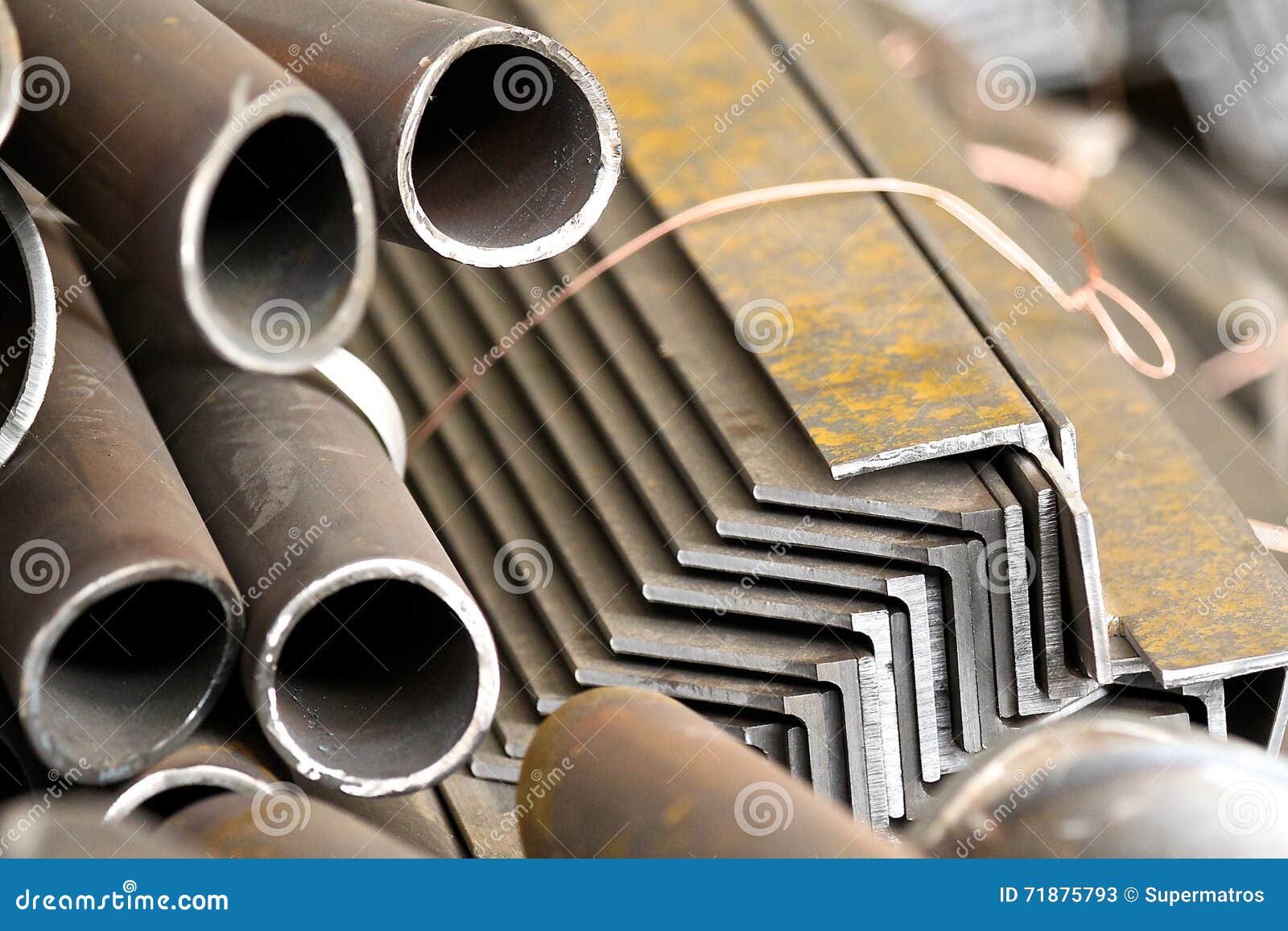 Pipes and angles stock image. Image of structure, profile - 71875793
