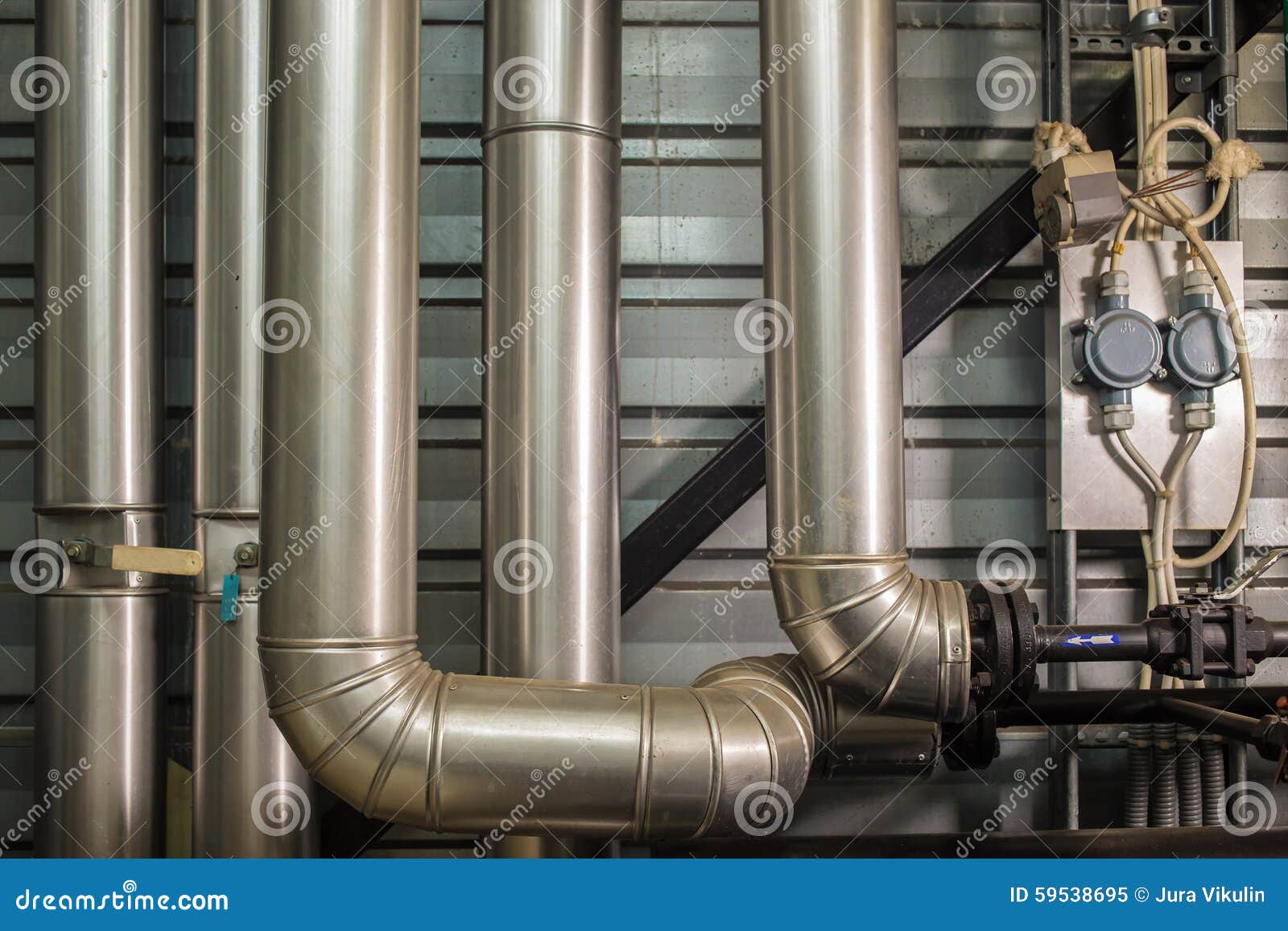 The Pipes in the Boiler Room Stock Image - Image of generation, boiler ...