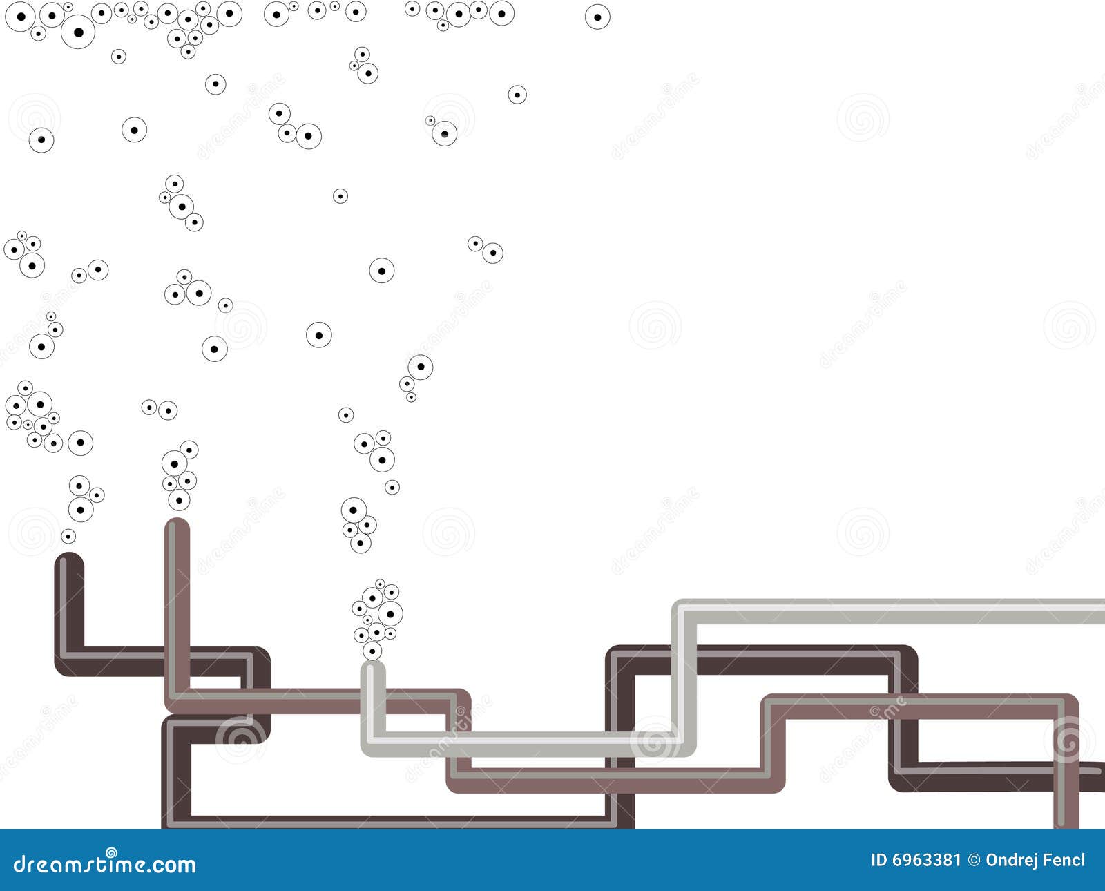 Pipes and bubbles stock vector. Illustration of cable - 6963381
