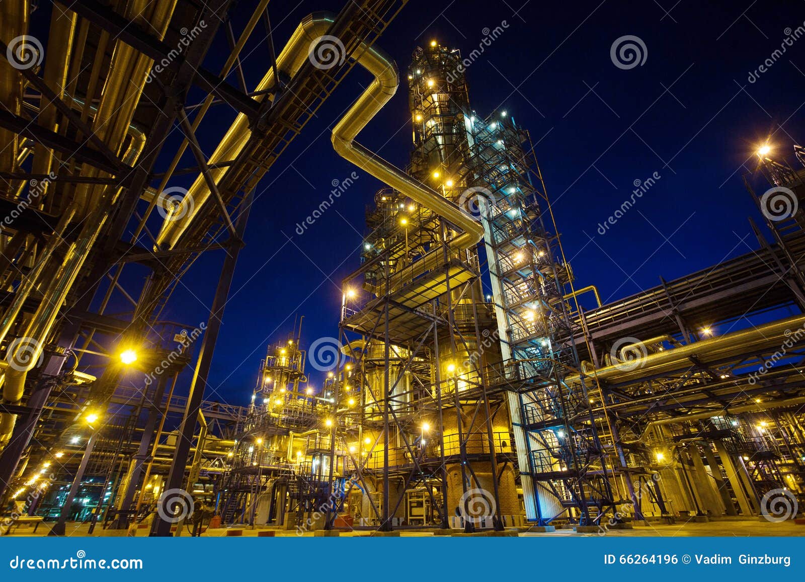 Pipes and Buildings of Big Factory Stock Photo - Image of natural ...