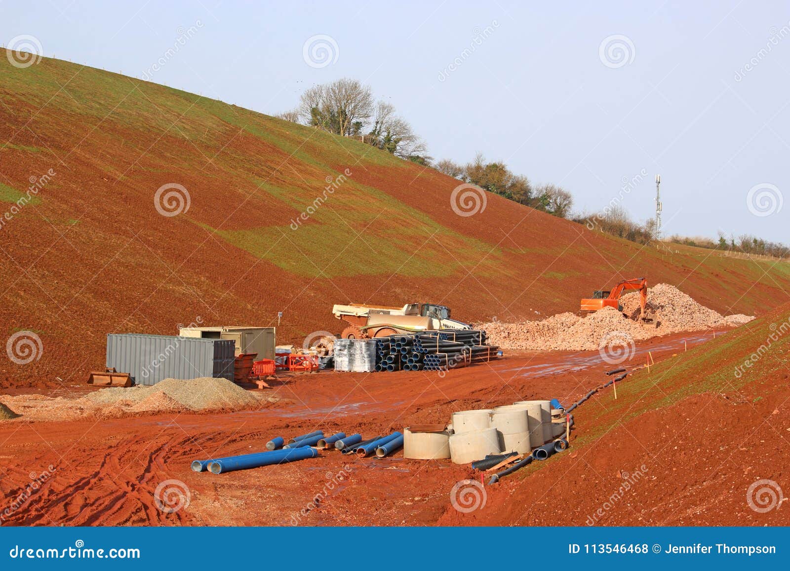 Pipes on a Construction Site Stock Photo - Image of industrial, high ...