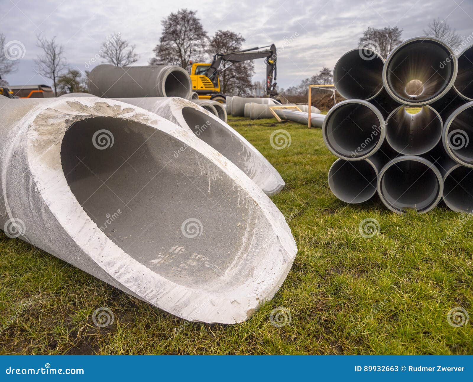 Pipes on Construction site stock image. Image of irrigation - 89932663