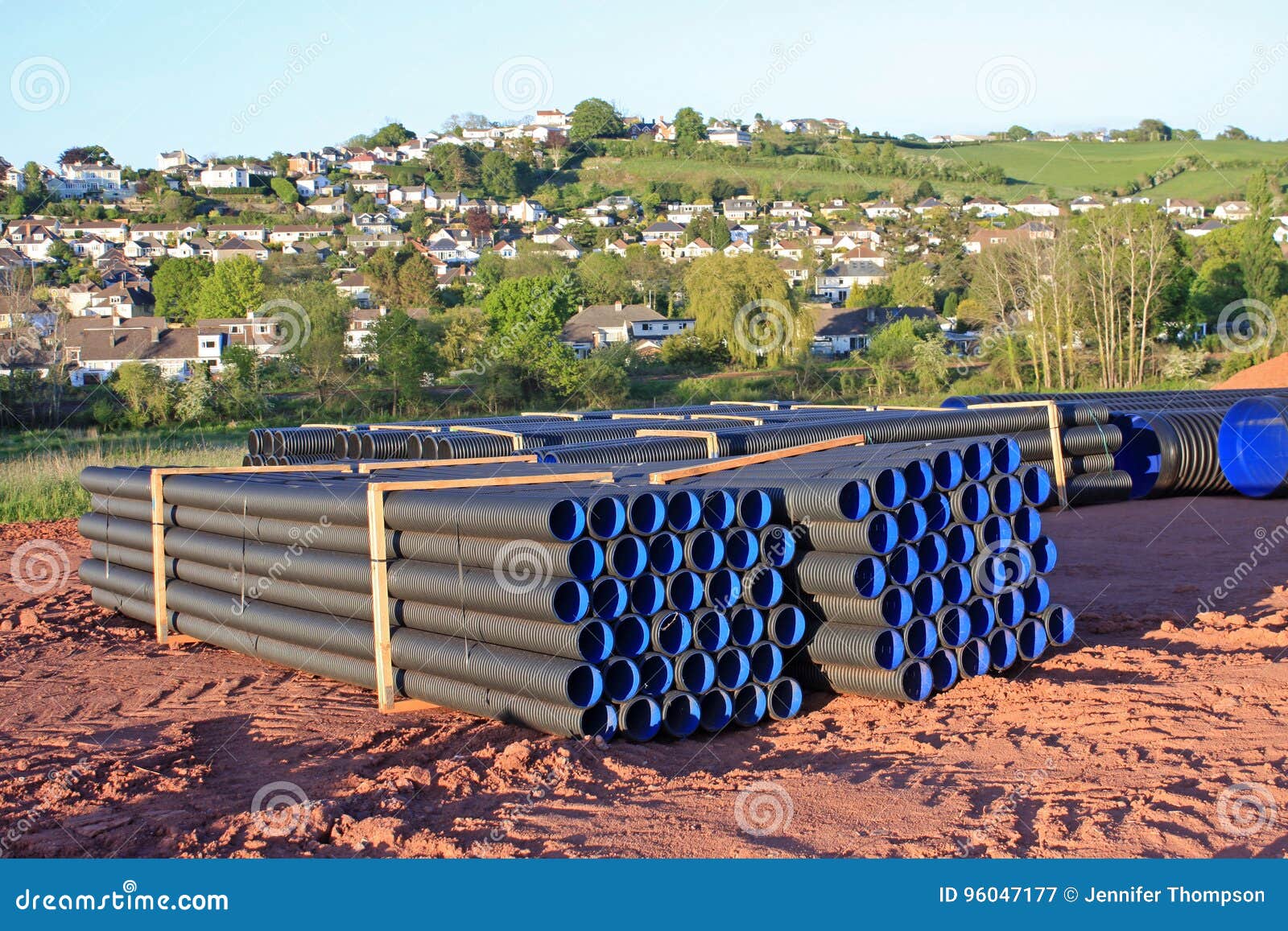 Pipes on a Construction Site Stock Image - Image of pipe, earth: 96047177