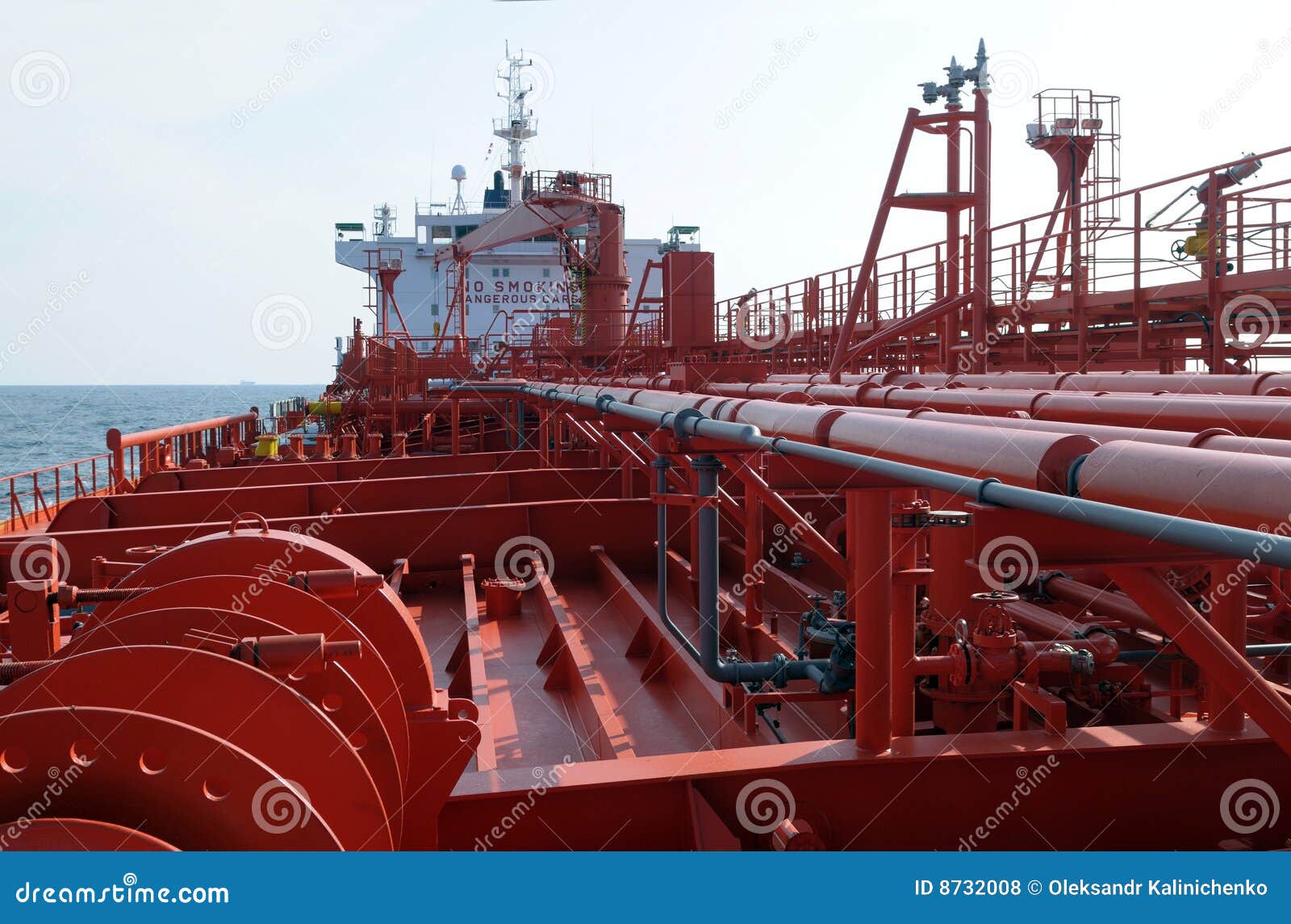 Pipes on the Deck of the Tanker Stock Photo - Image of tube, pipe: 8732008