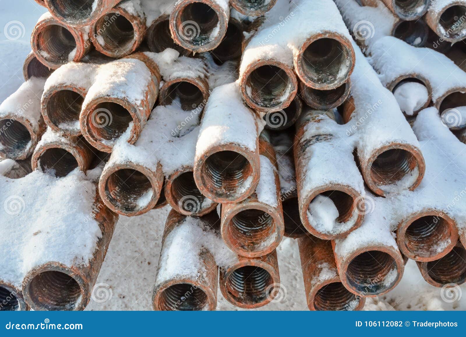 Pipes for Drilling Oil and Gas Wells Stock Photo - Image of pipes ...
