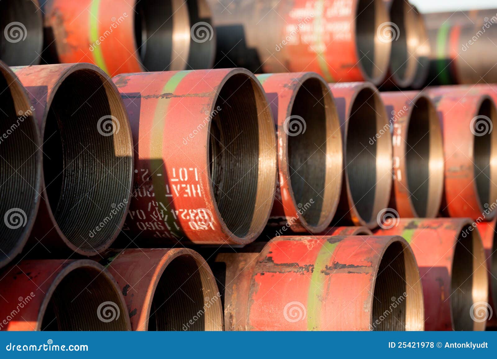 Pipes for drilling rig stock photo. Image of equipment - 25421978