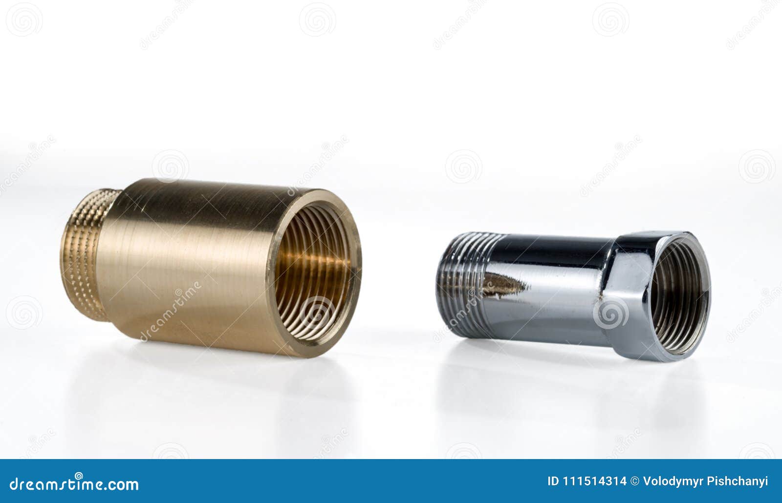 Pipes with External and Internal Thread Stock Photo - Image of external ...