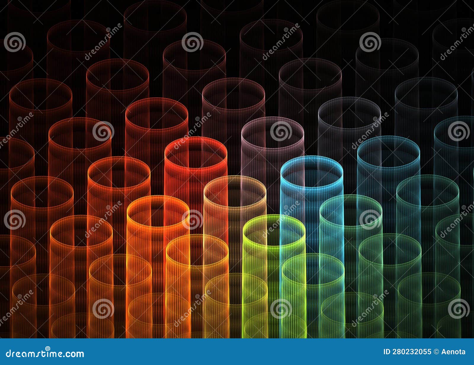 Pipes Field - Fractal Art stock illustration. Illustration of terete ...