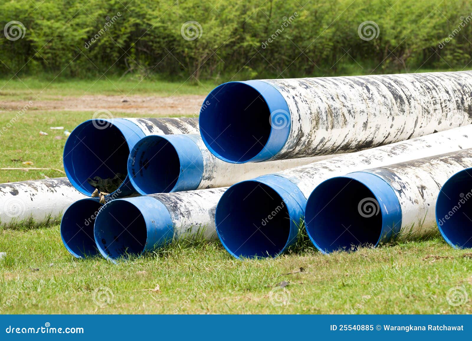 Pipes in garden stock image. Image of municipality, industry - 25540885