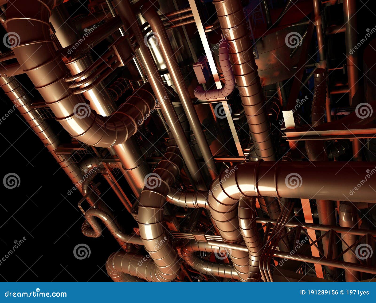 Pipes stock illustration. Illustration of catalyst, pipes - 191289156