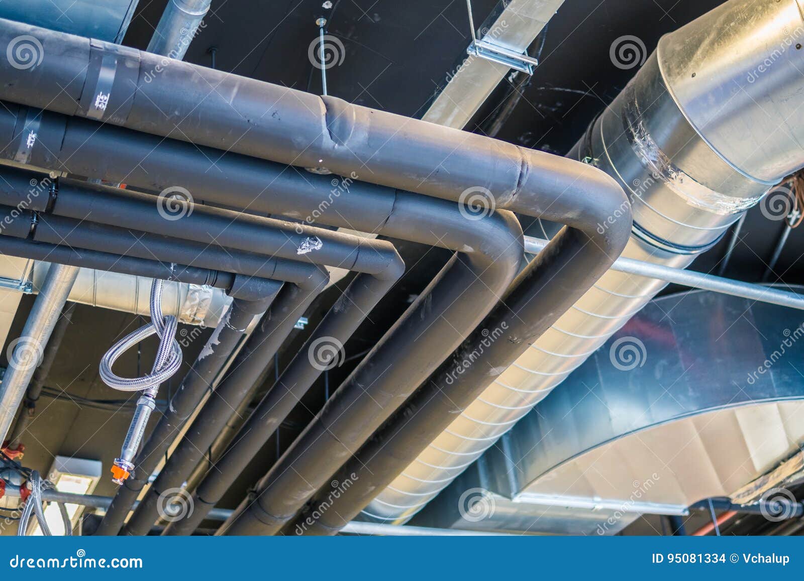 Pipes of HVAC System & X28;heating Ventilation and Air Conditioning ...