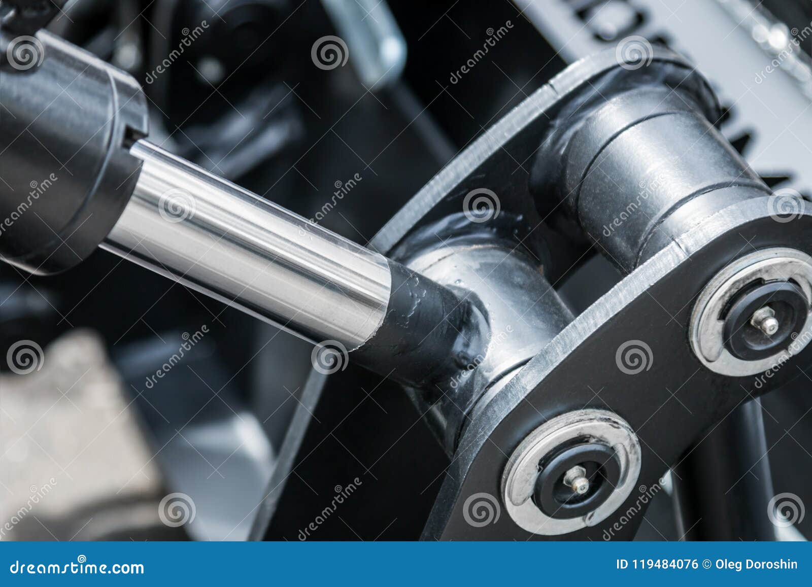 Pipes and the Hydraulic System of the Tractor or Excavator Stock Photo ...