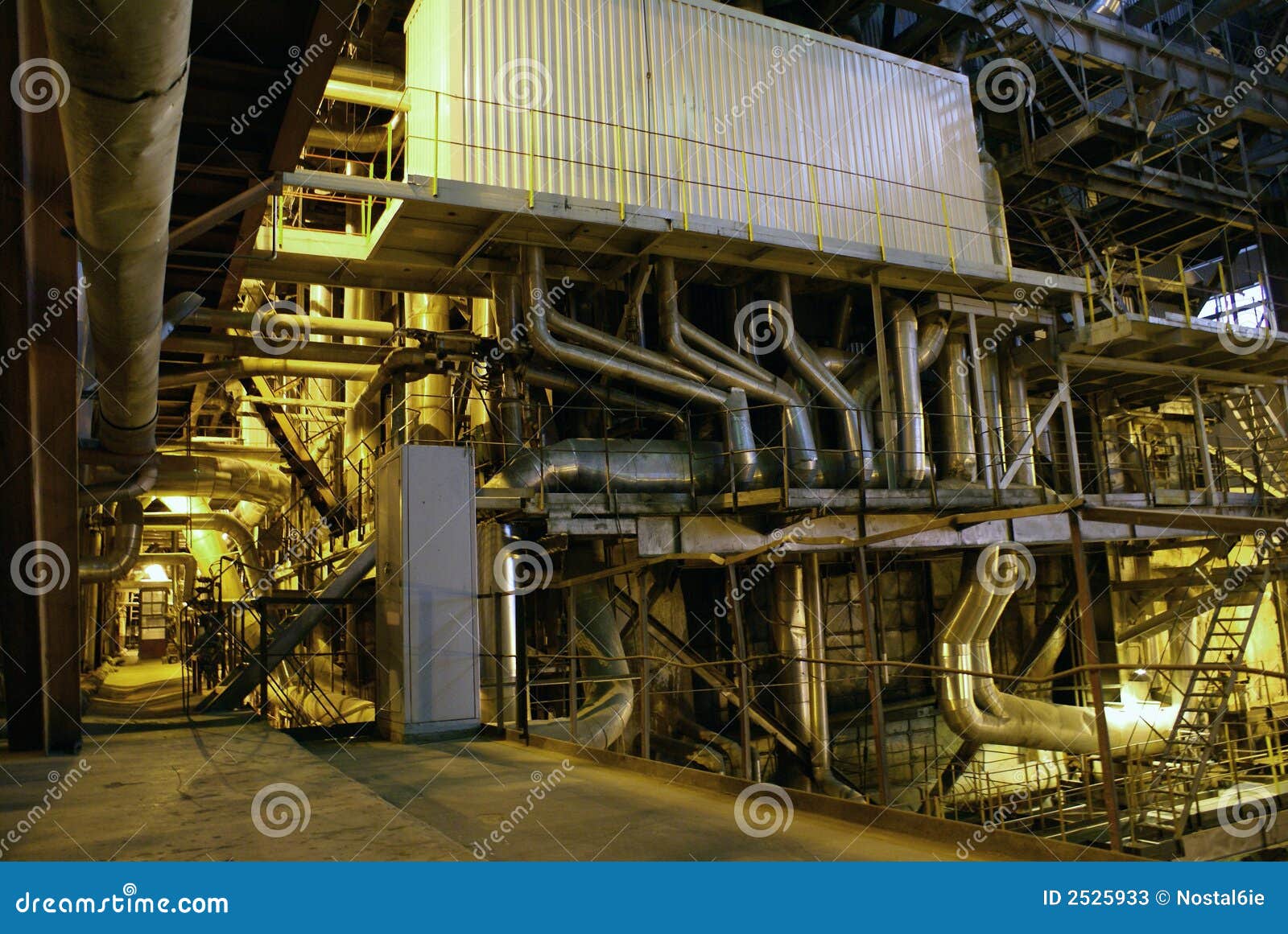 Pipes inside energy plant stock image. Image of source - 2525933