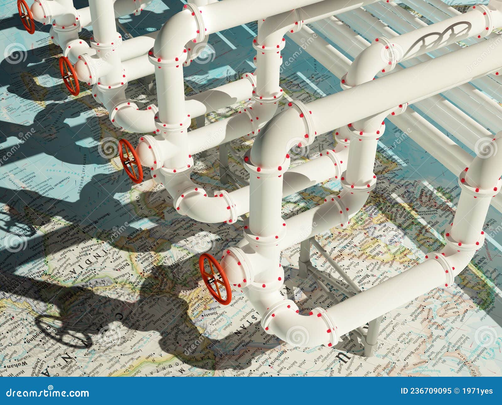 Factory pipes stock illustration. Illustration of engineering - 236709095