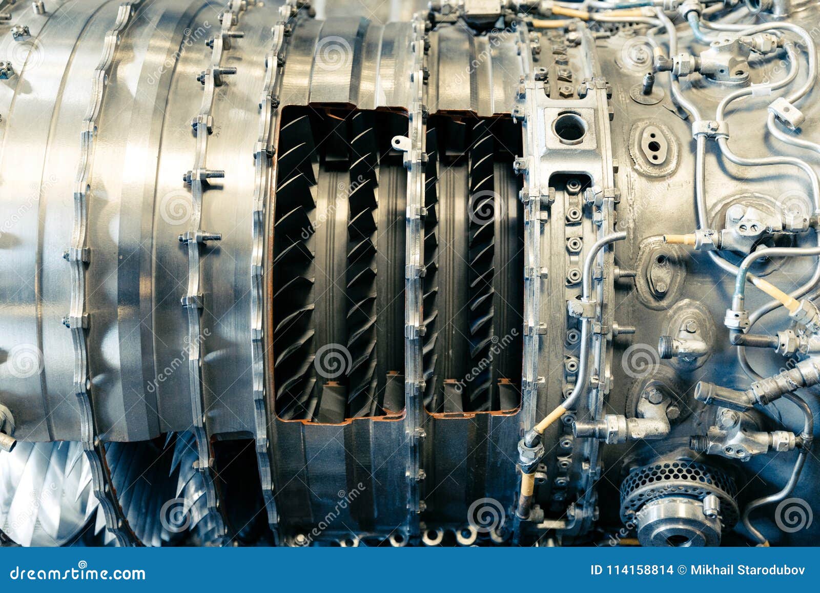 The Pipes and Mechanical Systems of an Aircraft Jet Engine. Would Make ...